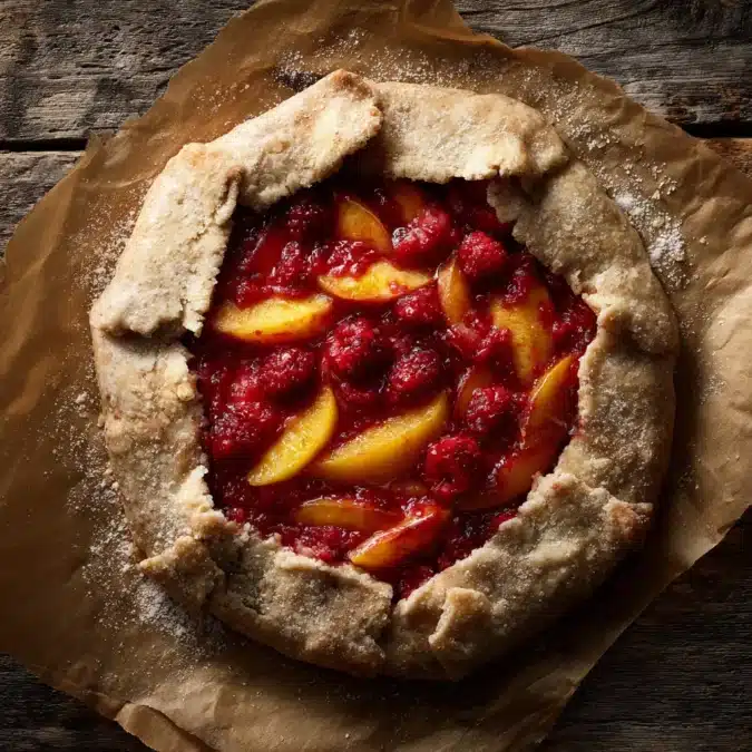 Peach Raspberry Galette Recipe – 1 Easy, Irresistible Treat